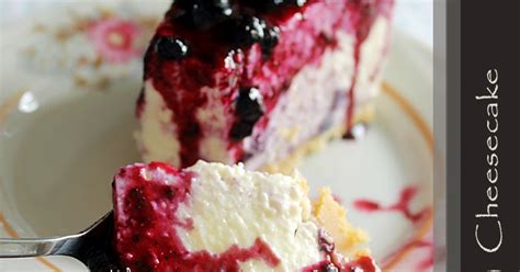 Чийзкейк без печене с боровинки