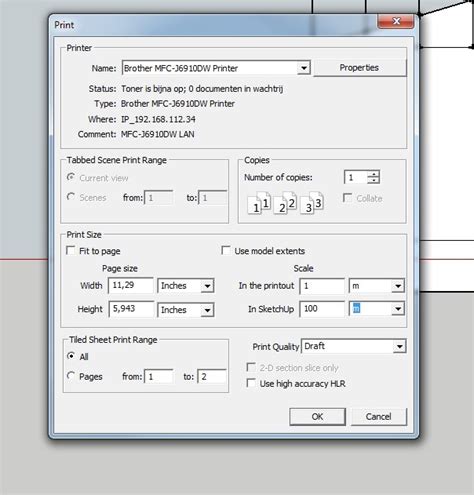 Print From Sketch Up 2d In A A3 At A Scale Of 1 200 1 100 1 50 On A Mac