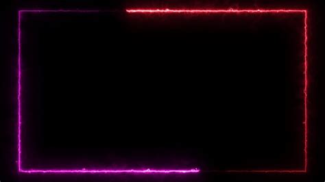 Abstract Animated Light Neon Effect Rectangle Frame Loop Background For Presentation 19834817