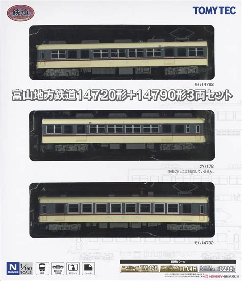 鉄道コレクション 富山地方鉄道 14720形14790形 3両セット 鉄道模型 パッケージ1