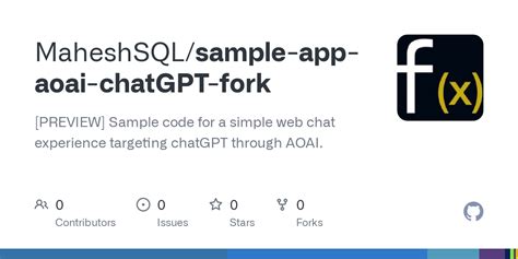 Github Maheshsqlsample App Aoai Chatgpt Fork Preview Sample Code