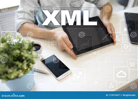 Xml Web Development Internet And Technology Concept Stock Image Image Of Development