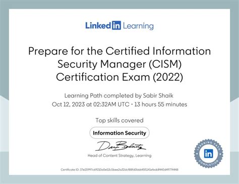Sabir Shaik On Linkedin Certificate Of Completion
