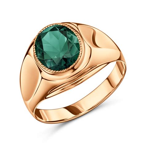 Золотая печатка с кварцем выращенным — купить в интернет магазине 585 Золотой отзывы и фото