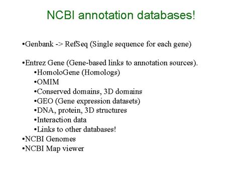 Biological Databases What Types Of Data Are Available