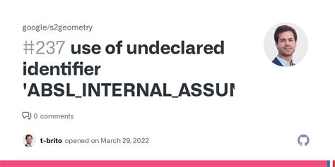 Use Of Undeclared Identifier ABSL INTERNAL ASSUME Issue 237