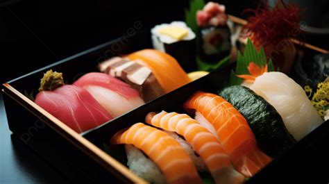 테이블에 초밥 상자 이 음식 고화질 사진 사진 음식 배경 일러스트 및 사진 무료 다운로드 Pngtree