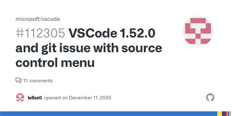 Vscode 1520 And Git Issue With Source Control Menu · Issue 112305