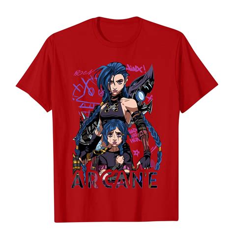 Arcane Jinx Arcane Shirts Arcane League Of Legends Jinx Front And Back