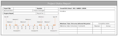 Projektstatusbericht Excel