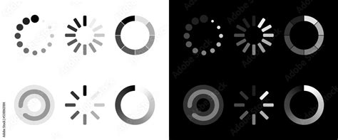 loading icons collection load load icons vector loading icons