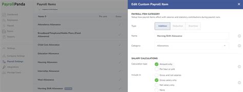 How To Create Custom Payroll Items Payrollpanda