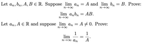 Solved Let An Bn A B ∈r Suppose Limn→∞an A And