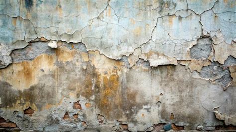 Aged Weathered Wall Texture A Detailed View Of Decaying Plaster And