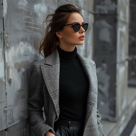 High Fashion Portrait Of Young Elegant Woman Premium Ai Generated Image
