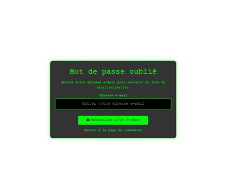 Générateur De Formulaire Mot De Passe Oublié Matrix Html Css Web Extractor