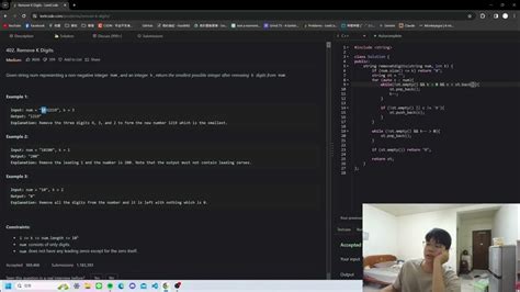 Leetcode Daily Challenge 402 Remove K Digits Youtube