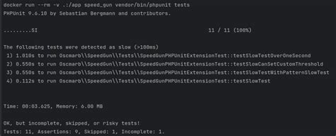 Github Oscmarbphpunit Speedgun