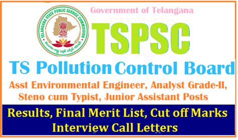 TSPCB Results Selection List Check Online Telangana Pollution Board Merit List TeachersBuzz
