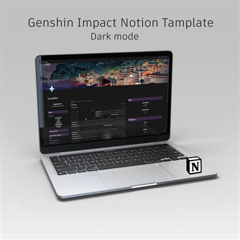 Genshin Impact Notion Template Etsy