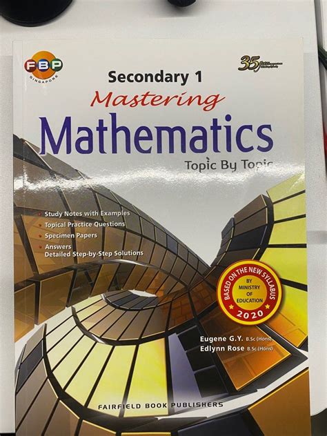 Mastering Mathematics Sec 1 Hobbies And Toys Books And Magazines Assessment Books On Carousell