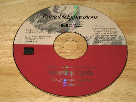 Printable Expressions Greeting Cards Special Edition Collection Pc Cd