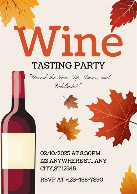 Free Custom Printable Wine Tasting Invitation Templates Canva