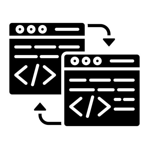 Code Refactoring Glyph Icon 8382070 Vector Art At Vecteezy