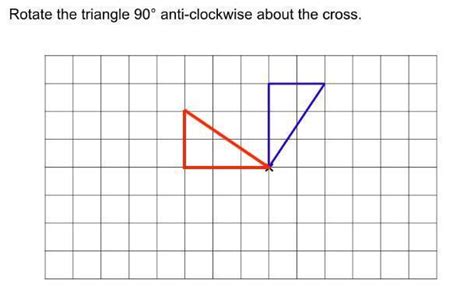 rotate the triangle 90 degrees anticlockwise about the clock