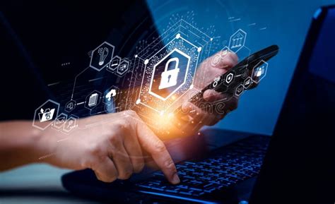 Cyber Security And Data Protection Information Privacy Internet Technology Concept Businessmen