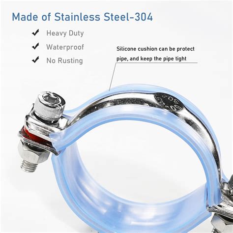 Akihisa 2 Pcs 304 Stainless Steel Pipe Supports