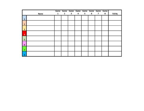 8 Player Euchre Tournament Score Sheet And Rotations Pdf Printable