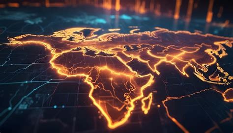 Premium Photo Abstract Map Concept Of Global Network And Connectivity Data Transfer And Cyber