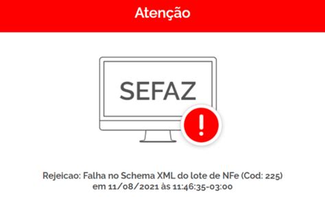 Rejeição De Nfc E Falha No Schema Xml Do Lote De Nf E Central De Ajuda Sige Cloud