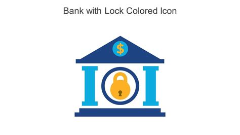 Bank With Lock Colored Icon In Powerpoint Pptx Png And Editable Eps Format PPT Example