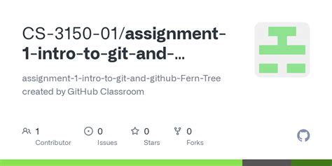 GitHub CS 3150 01 Assignment 1 Intro To Git And Github Fern Tree
