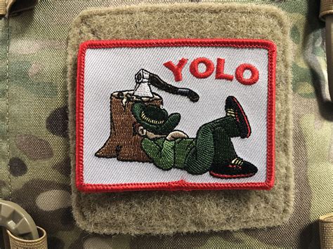 yolo embroidered collector patch patch snatched