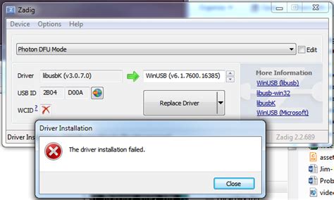Solved Photon Dfu Mode Driver Failed For Electron Setup