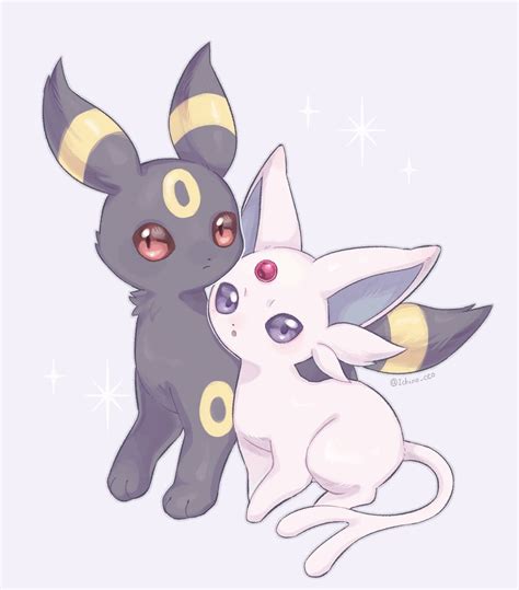 Umbreon And Espeon Pokemon Drawn By Ichino Cco Danbooru