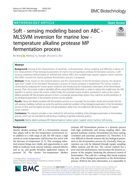 Pdf Soft Sensing Modeling Based On Abc Mlssvm Inversion For Marine Low Temperature