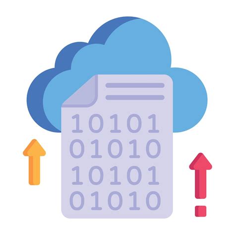 Mobile Cloud Flat Icon Of Binary Storage Vector Art At Vecteezy