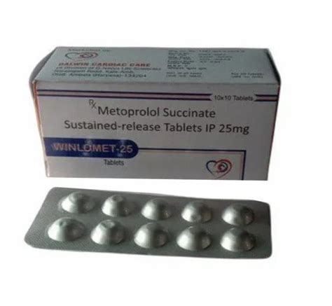 Winlomet 25 Metoprolol Succinate Sustained Release Tablet At ₹ 375 Box Met Xl Tablet In