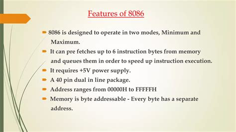 Presentation On 8086 Microprocessor Pptx Operating Systems