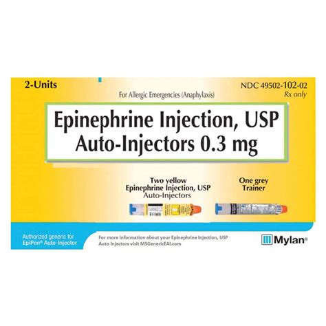 Epinephrine Injection Auto Injectors 0 3mg