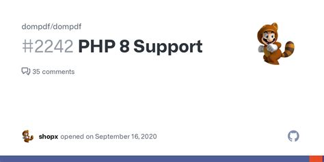 PHP 8 Support Issue 2242 Dompdf Dompdf GitHub