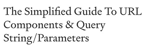 the simplified guide to url components and query string parameters by amna coding girl in a