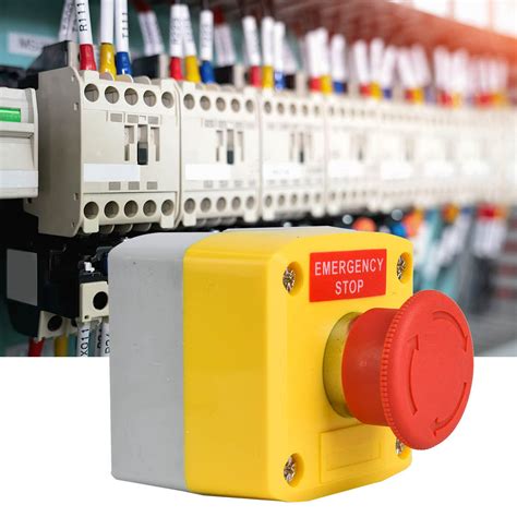 Botón De Emergencia Interruptor De Parada De Emergencia Señal Roja