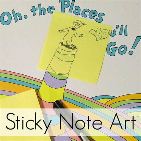 Easy Sticky Note Drawings Warehouse Of Ideas