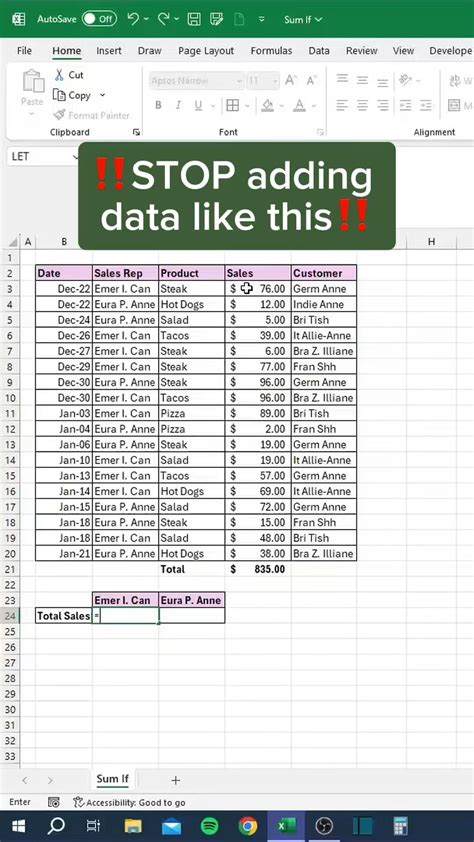 sumif in excel‼️ excel r excelcheatsheets