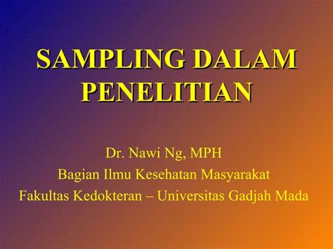 Research Methodology Sampling Ppt